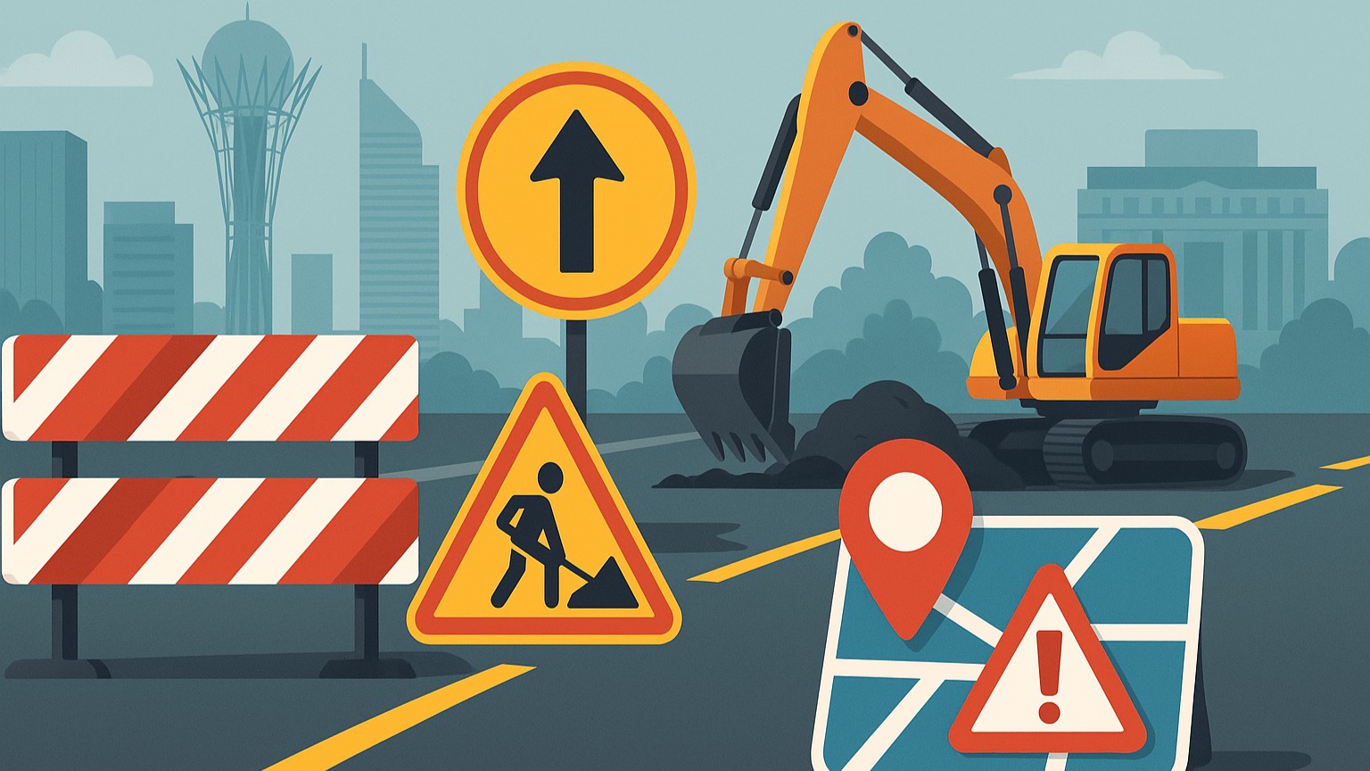 Закрытые дороги в Астане: сводка на 5 мая